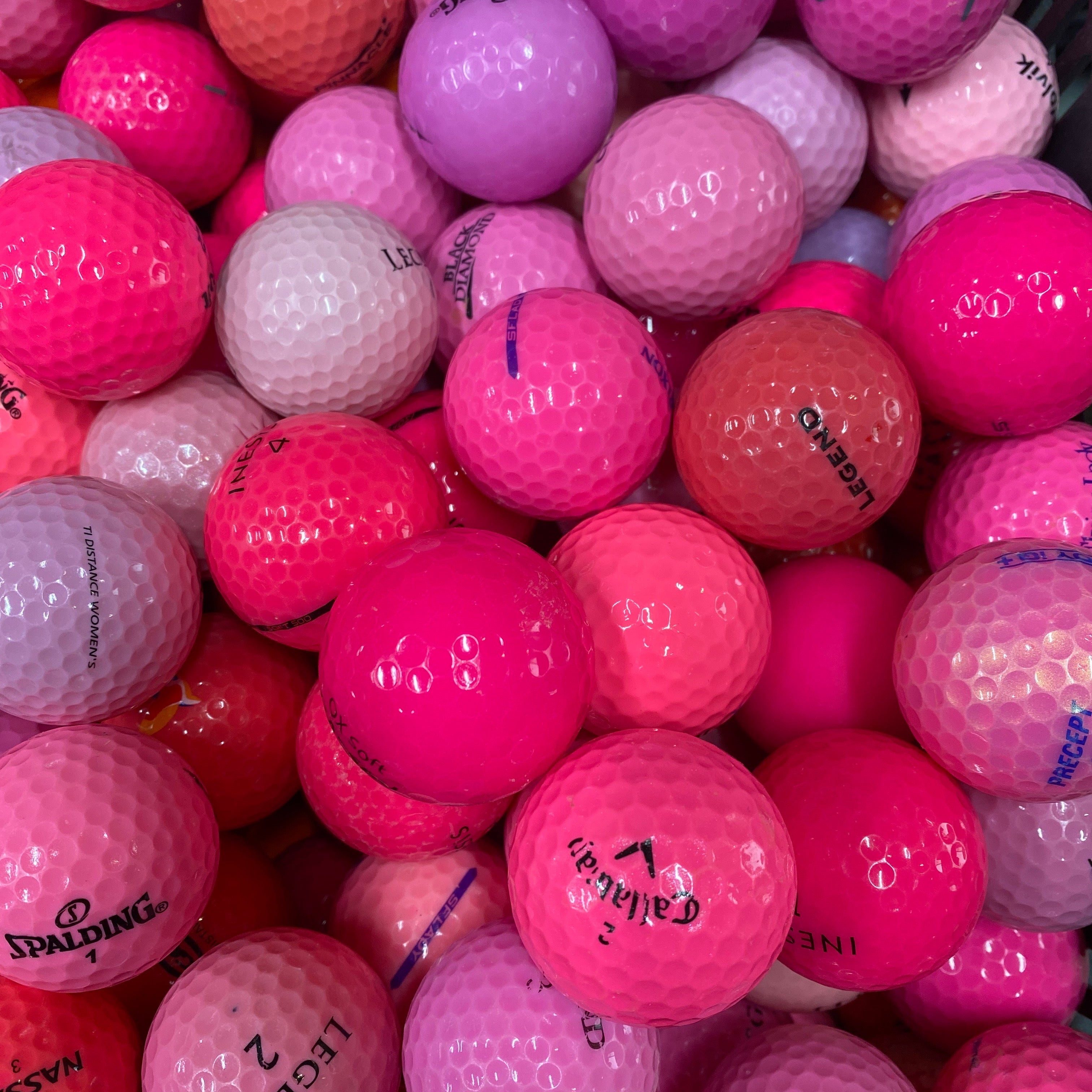 100 Pack Pink Purple Mix Golf Balls Cross (Lakeballs/ Used Golf Balls ...